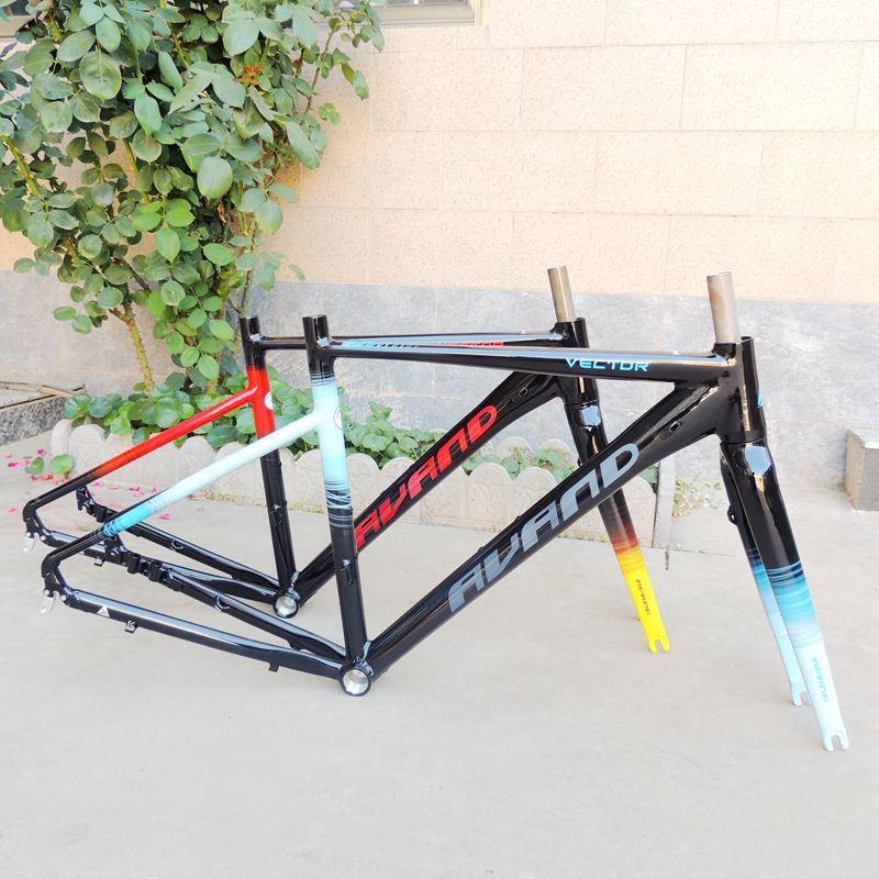 AVAND平装碟刹公路自行车铝合金车架 平焊补涂高光烤漆 平装前叉-阿里巴巴