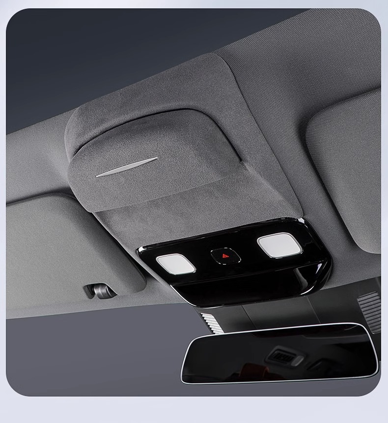 理想L6/L7/L8L9/ONE车载天窗翻毛皮眼镜盒墨镜收纳夹改装汽车用品-阿里巴巴