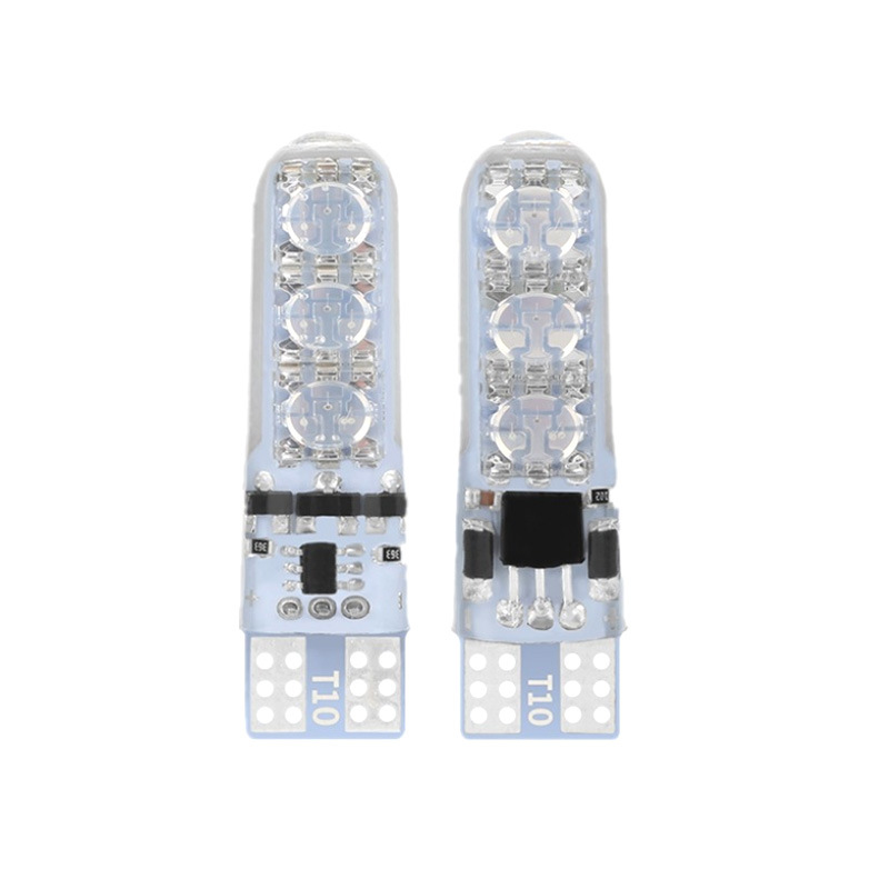汽车高亮七彩遥控LED示宽灯T10 RGB 5050 6SMD小灯牌照灯带爆闪-阿里巴巴