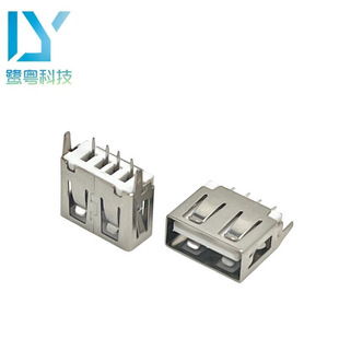 USB AF 2.0 4PIN母座/180度两脚直插DIP/4P立插A母 LCP/H=10.5mm-阿里巴巴