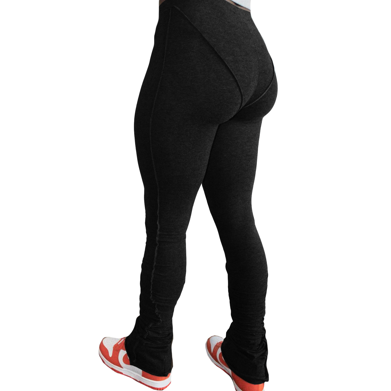 HR8187 欧美时尚女装 2021秋冬新款 棉质面料自定义堆叠堆堆裤-阿里巴巴