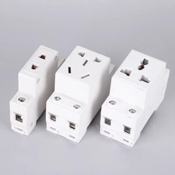 AC30模数化插座二孔三插5孔4孔10A16A导轨式插头配电箱插座垒德株-阿里巴巴