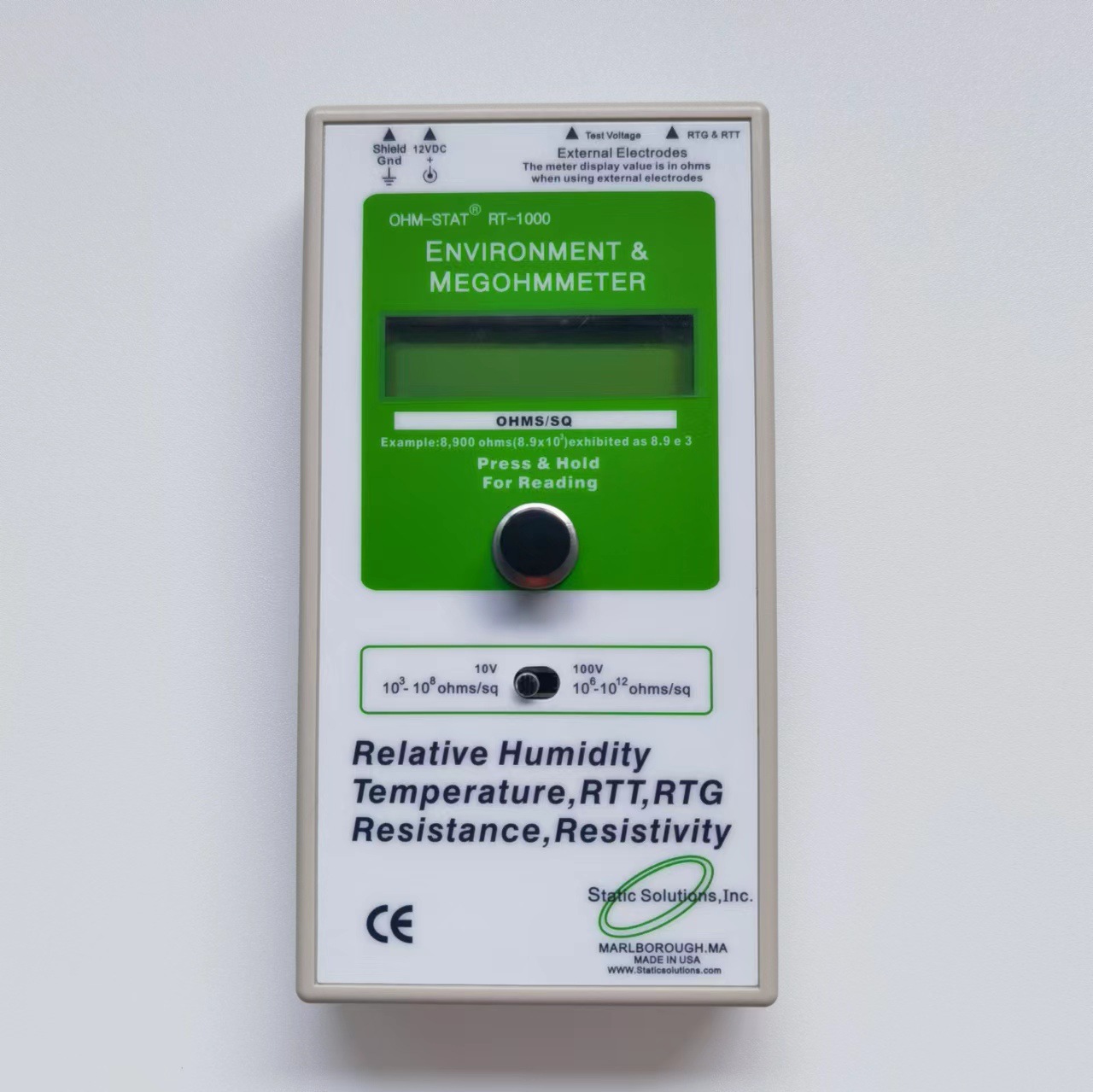 OHM-STAT RT-1000表面电阻测试仪体积电阻测量仪防静电检测仪-阿里巴巴