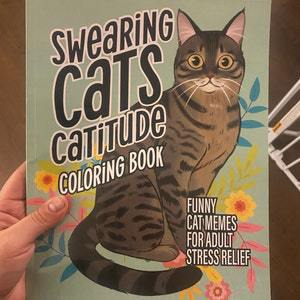 Swearing Cats Catitude Cat Coloring Book 猫咪涂色书-阿里巴巴