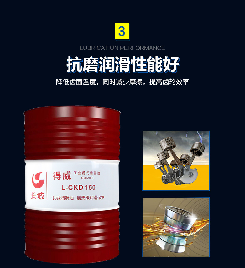 长城工业齿轮油CKD150#220#320号合成闭式双曲线齿轮专用油齿轮箱-阿里巴巴