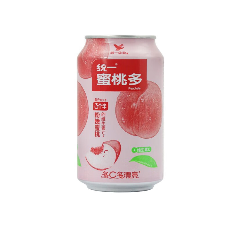 统一蜜桃多水果饮料310ml*6罐12罐装夏季易拉罐桃汁饮品维生素C-阿里巴巴