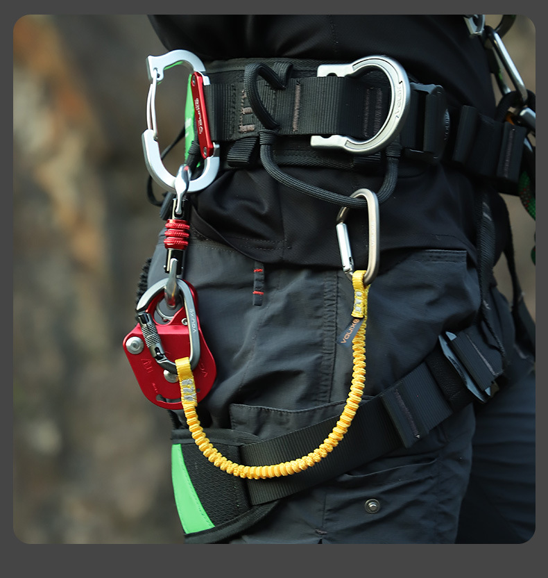 欣达登山攀岩装备防丢失绳弹力绳高空工具防坠落伸缩绳挂扣失手绳-阿里巴巴