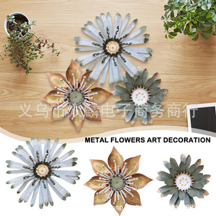 3D Metal Flower Decor 个性欧美墙面装饰家居园林铁艺花朵壁饰-阿里巴巴