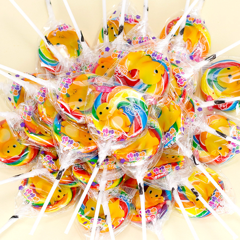 17g small milk Dragon rainbow colorful lollipop wave candy children's ...