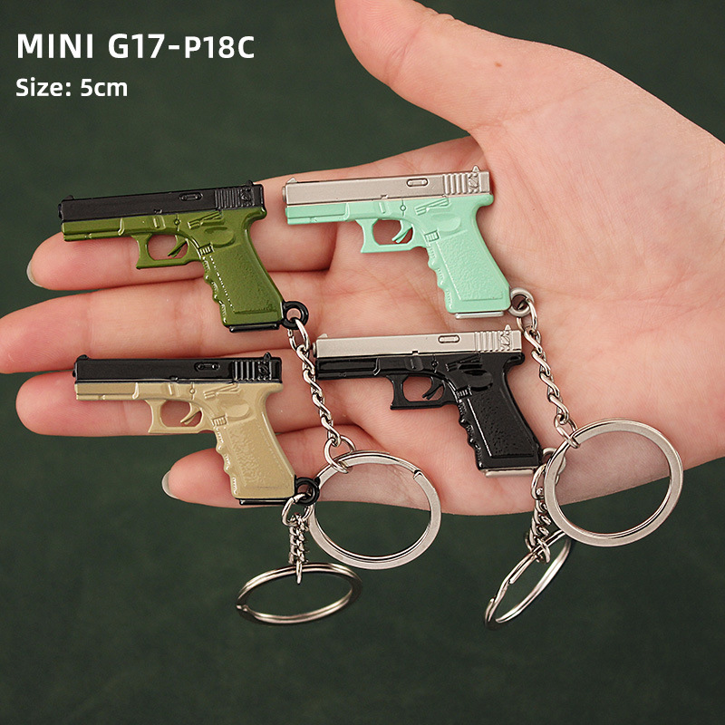 迷你P18C挂件 GLOCK金属模型玩具G17格洛克钥匙扣5cm-阿里巴巴