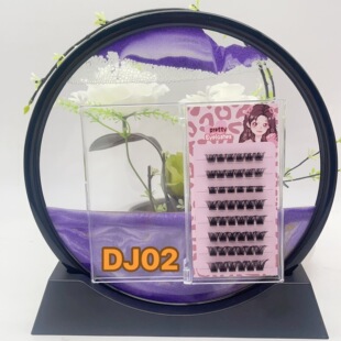 跨境电商自嫁接免胶分段朵毛DJ02八排纤长交叉浓密假睫毛厂家直供-阿里巴巴