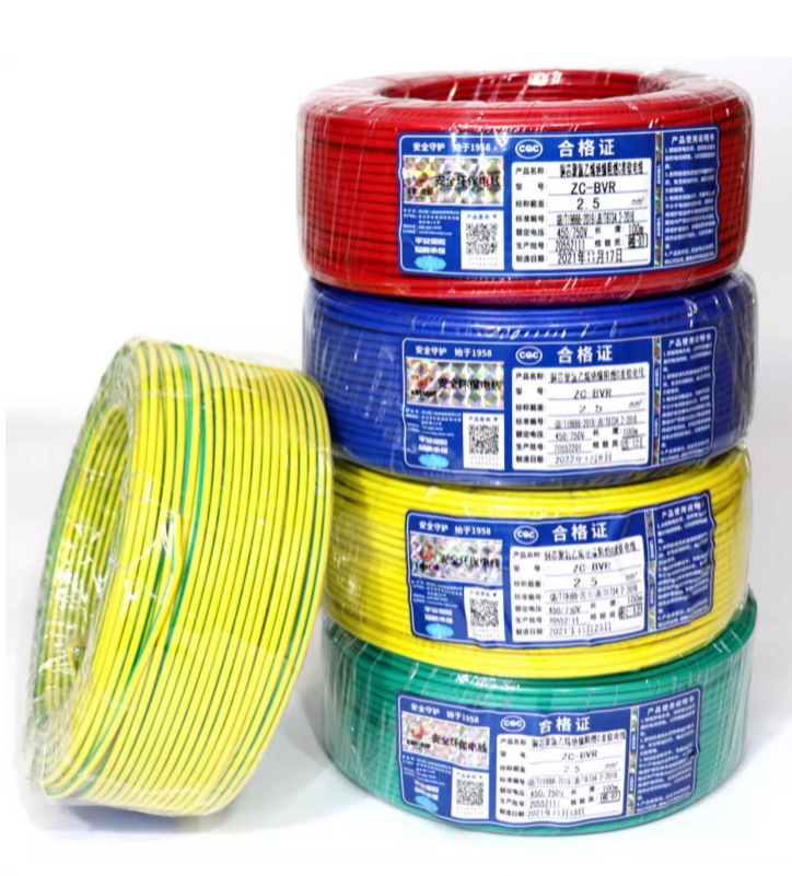 飞鹤线缆武汉二厂ZC-BVR1.5 2.5 4 6平阻燃铜芯软线家装100米-阿里巴巴