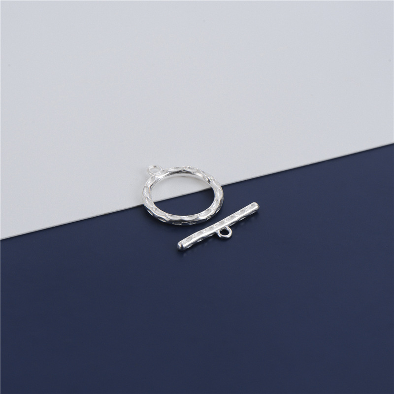 S925纯银镀金OT扣手链尾扣配件DIY串珠水晶珍珠项链连接扣饰品-阿里巴巴