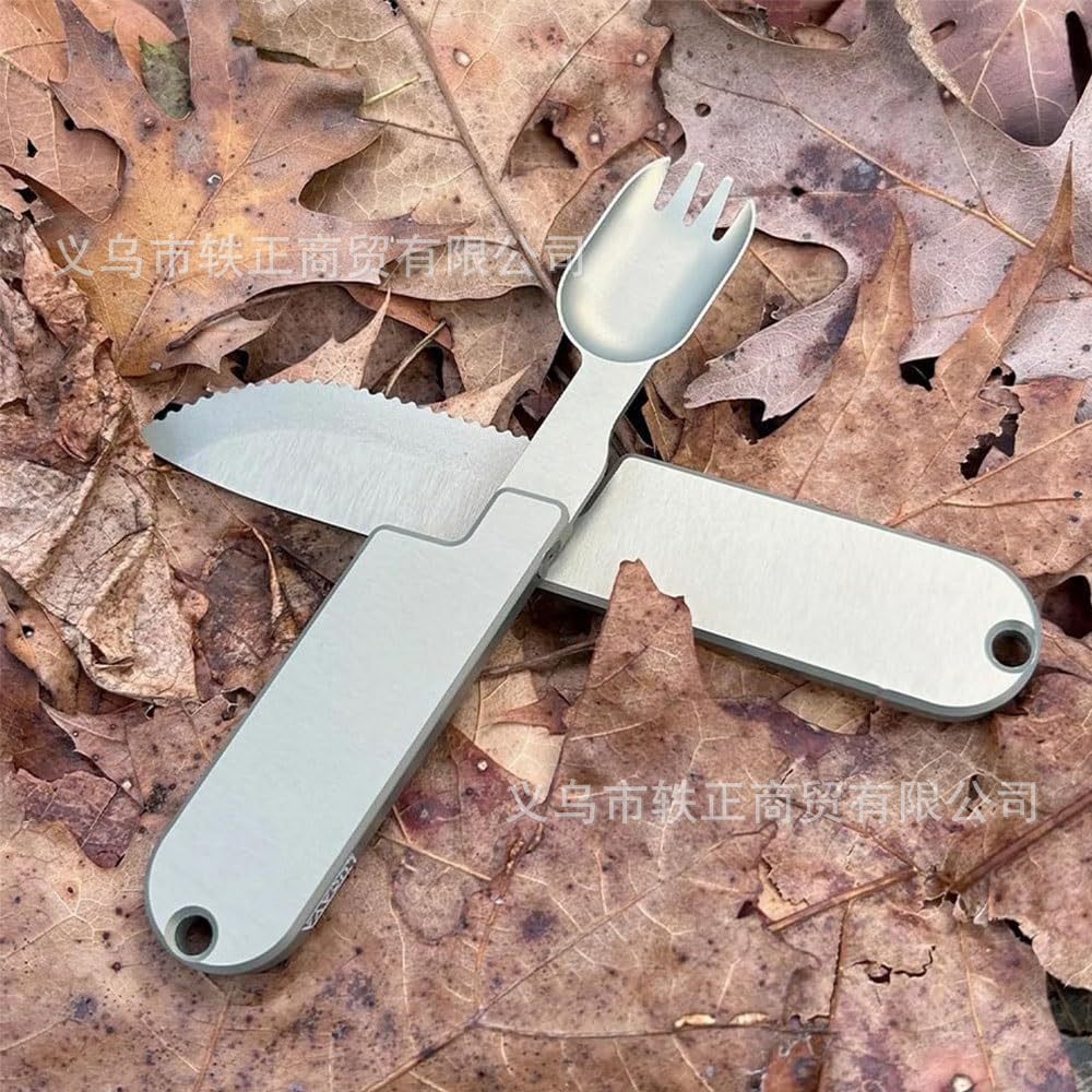 跨境爆款2 In 1 Camping Eating Utensils Set二合一露营餐具套装-阿里巴巴