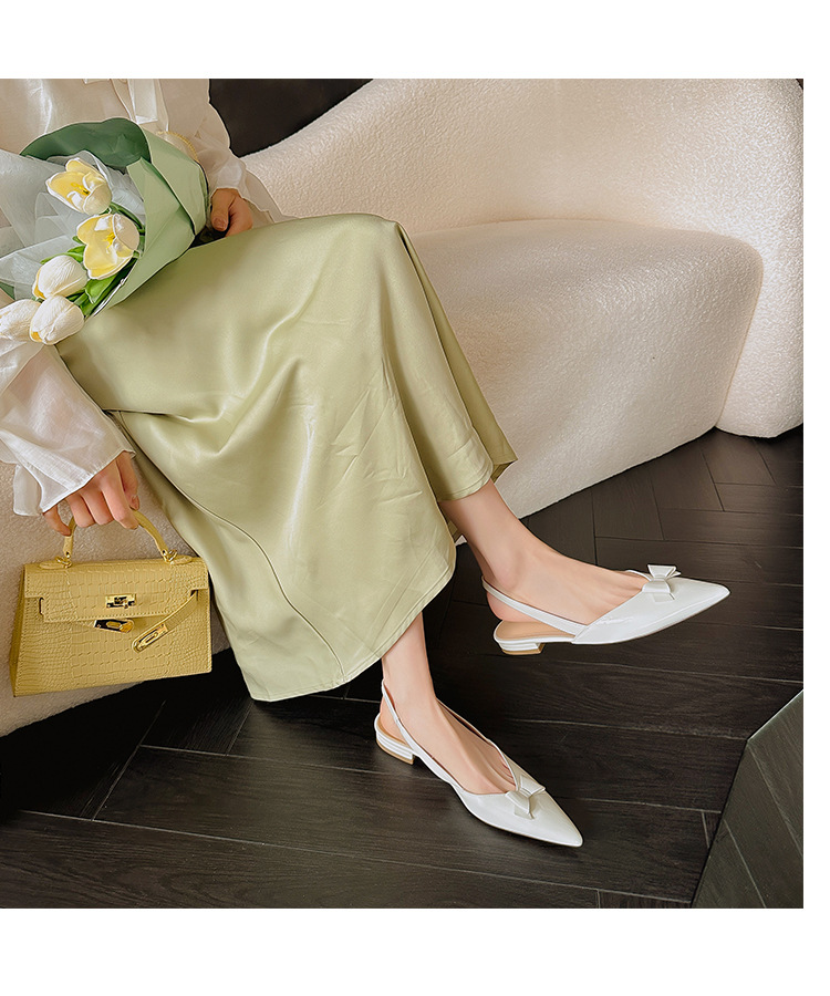 CHIKO Keyondra Pointy Toe Block Heels Slingback Shoes