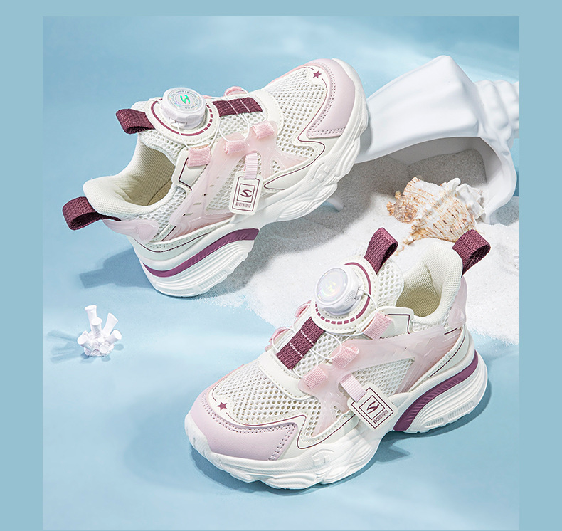 哈比熊单网夏季旋转扣男童运动鞋户外跑鞋透气女童跑步鞋一件代发-阿里巴巴