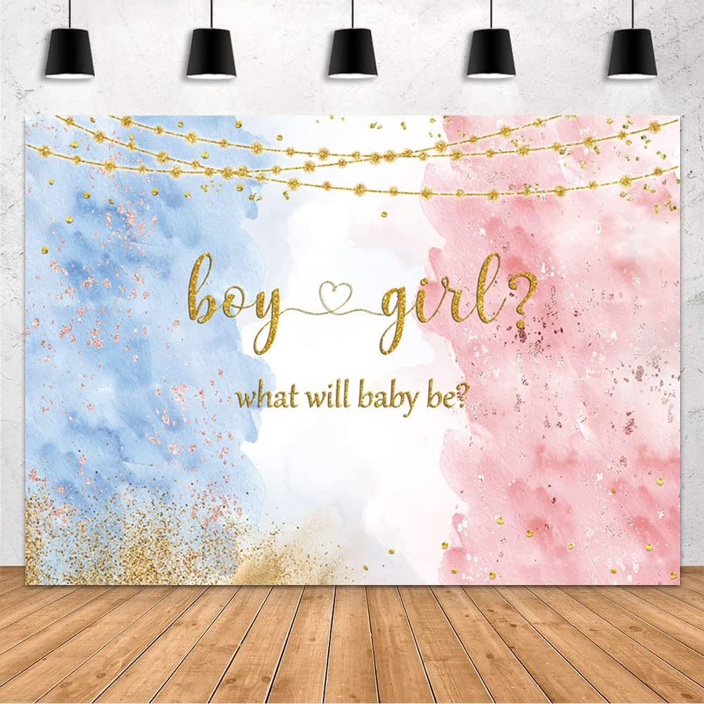 Boy Girl Gender Reveal Background Cloth Gender Reveal Party Banner ...