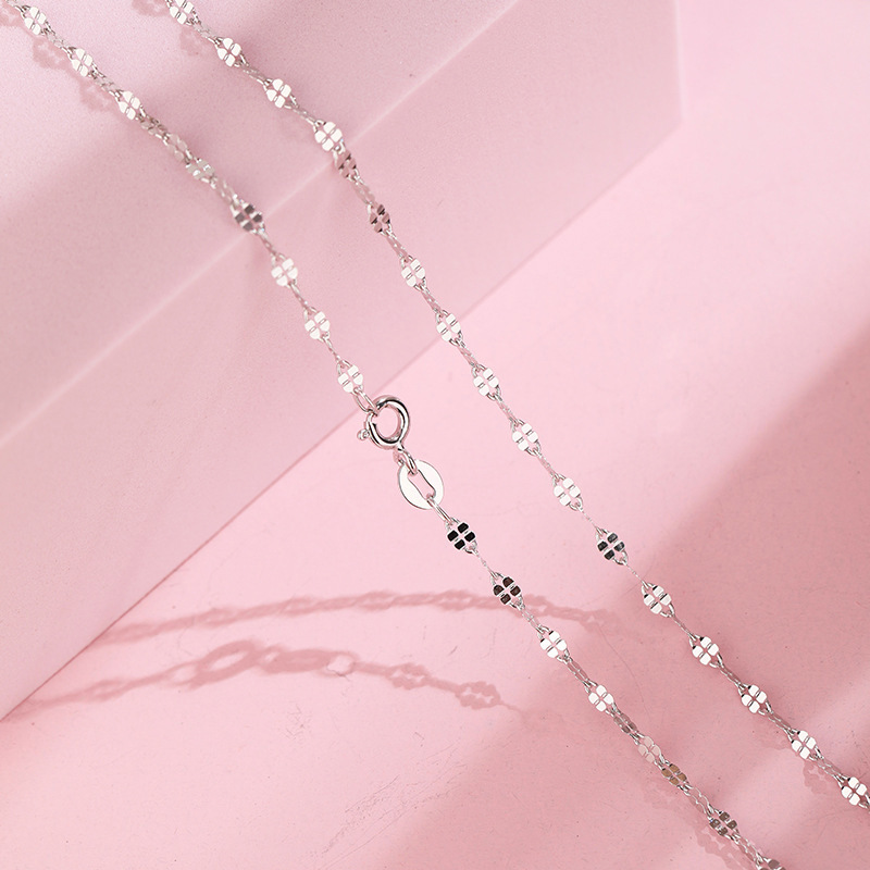 s925 sterling silver starry snake bone chain melon seed chain twisted piece ingot Tian character ...