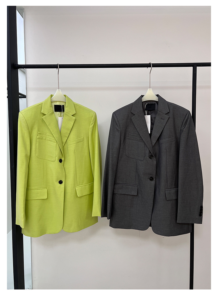 [清仓特价 不退换]假口袋设计日常宽松挺阔小西装外套V12141-阿里巴巴