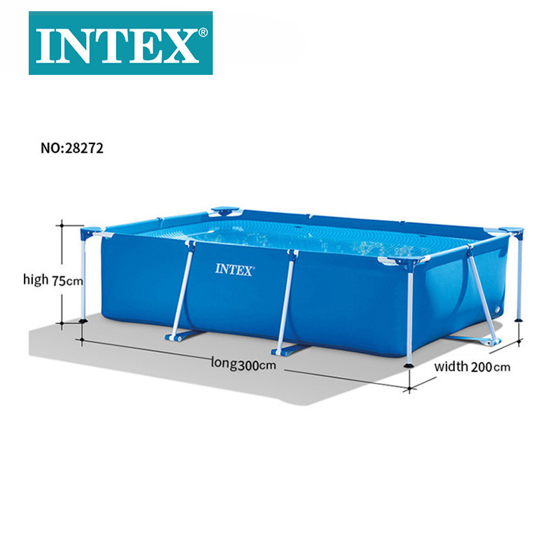 INTEX矩形支架水池圆形儿童泳池家庭户外私人大型成人戏水池批发-阿里巴巴