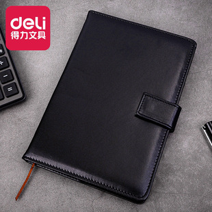 得力 7942-25k皮面扣笔记本（120页） 皮面笔记本 商务皮面本-阿里巴巴