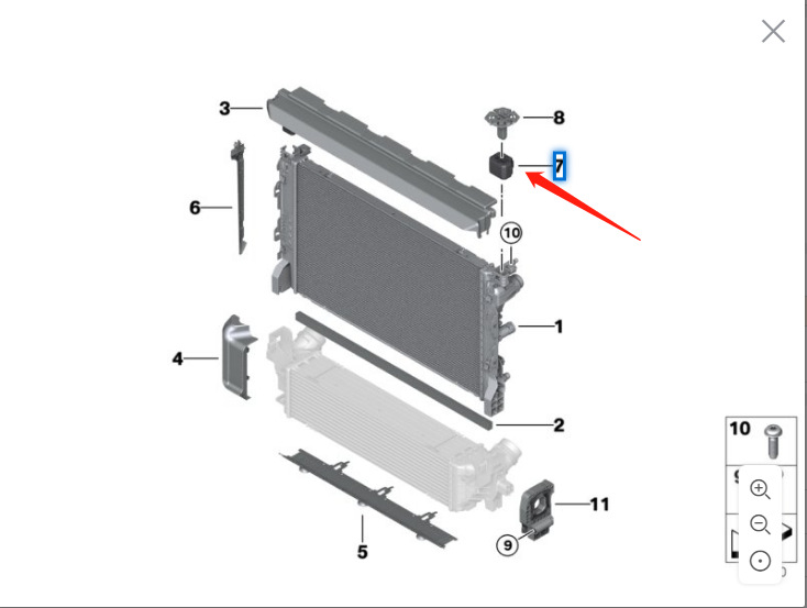 17118632143 适用于宝马5系G30 7系G12 水箱胶墩-阿里巴巴