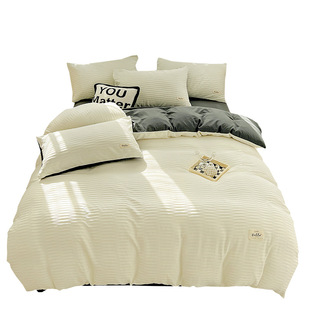 X1AW 韩系少女风被单四件套泡泡纱水洗棉床单被套床笠宿舍三件套-阿里巴巴