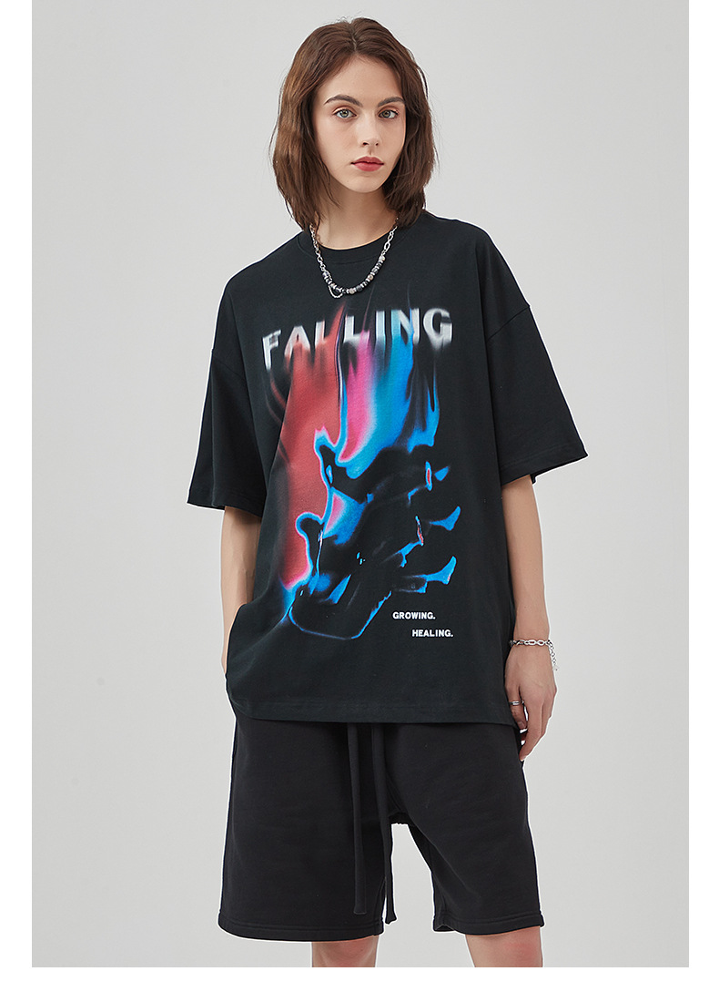 ARTIE男装丨潮牌230G纯棉趣味印花短袖T恤数码直喷宽松休闲上衣男-阿里巴巴