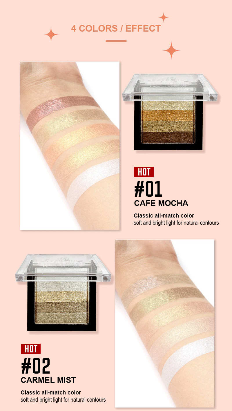 MISIOU BEAUTY跨境五色条纹珠光渐变眼影盘闪亮珠光眼影批发-阿里巴巴