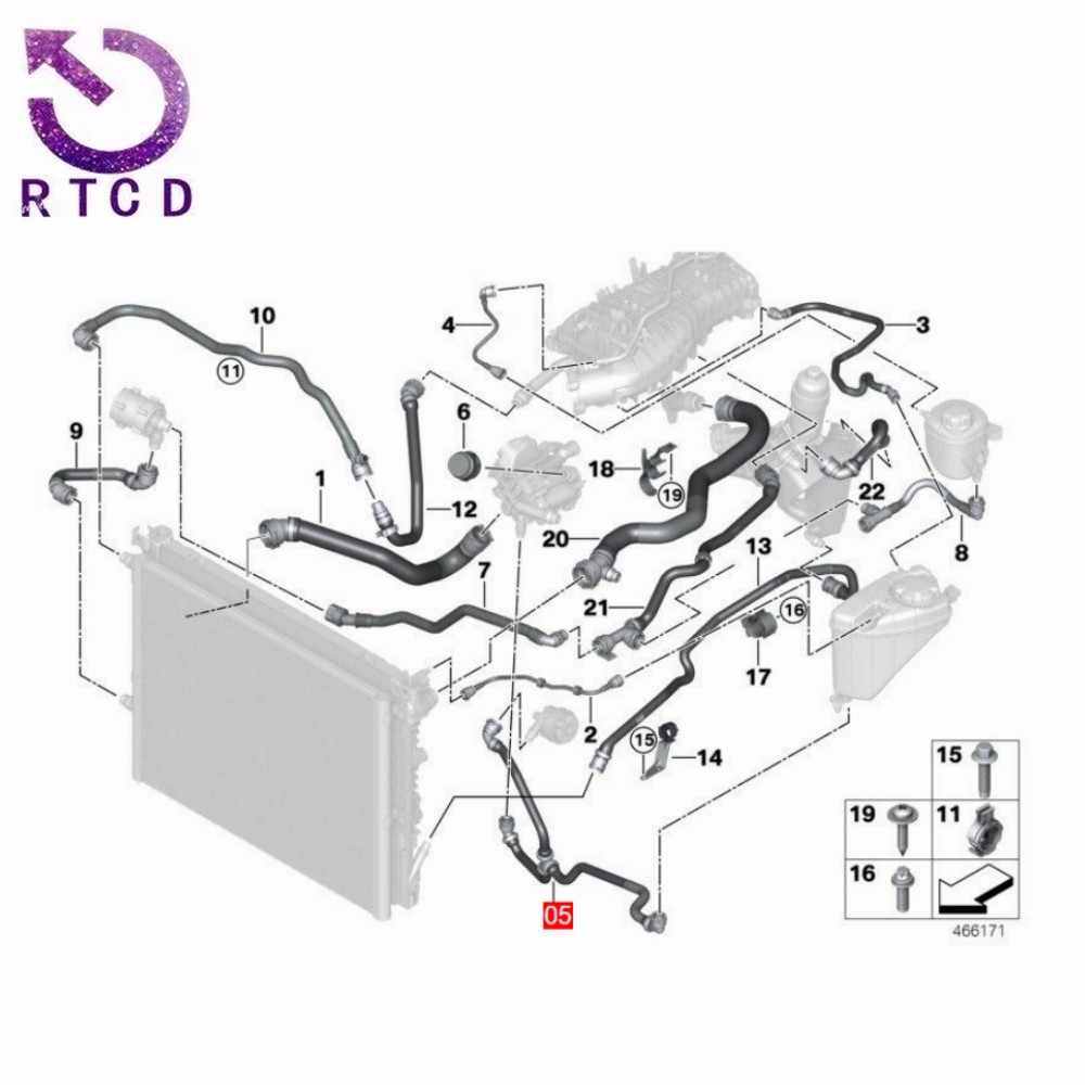 水箱散热器软管 17128602602适用宝马G11 G12 G30 G31 G32 G38-阿里巴巴