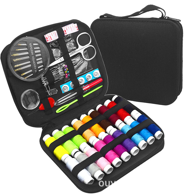 跨境畅销针线包 手提款 便携针线盒 套装家用缝补包缝纫工具 86件-阿里巴巴