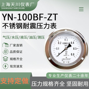 上海天川YN-100BF-ZT不锈钢耐震轴向带边压力表防腐真空压力表氧-阿里巴巴
