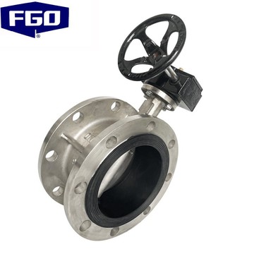 FGO 蜗轮法兰蝶阀 不锈钢橡胶软密封304/316 D341X-16P系列-阿里巴巴