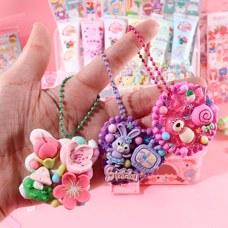 奶油胶咕卡套装咕咔盘diy材料包全套儿童手工制作发夹钥匙扣贴纸-阿里巴巴