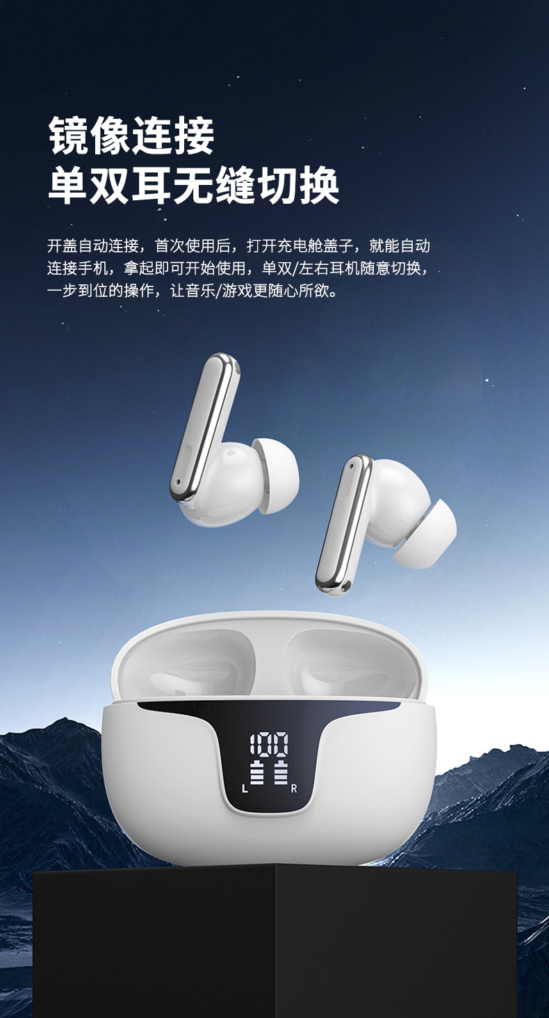 ENC+ANC降噪蓝牙耳机5.3亚马逊跨境无线tws私模新款双唛耳机XY-19-阿里巴巴