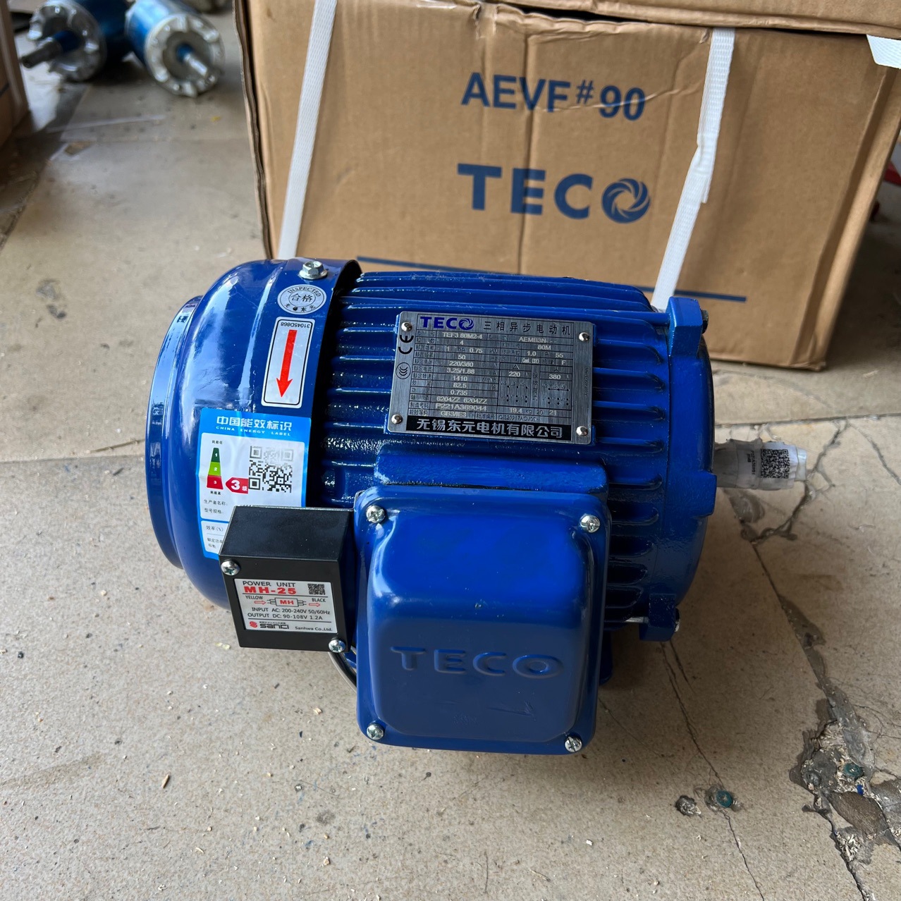 东元刹车电机TEF3 80M2-4 AEMB3N 0.75KW 4P 卧式-阿里巴巴