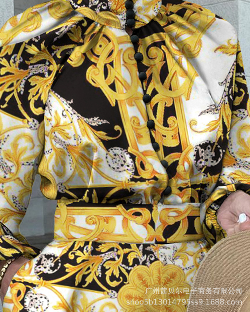 (Set) 2021 European and American Clothing New Printed Suit - ShopShipShake