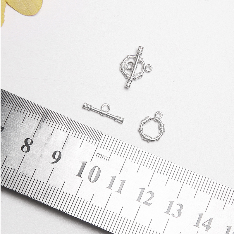 S925纯银OT扣子 DIY手链银扣头材料配件 珍珠项链搭扣 串珠连接扣-阿里巴巴