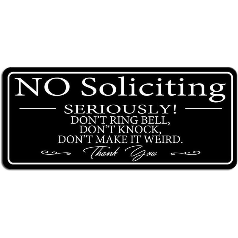 现货跨境外贸禁止推销标识牌门牌No Soliciting Sign Signage-阿里巴巴