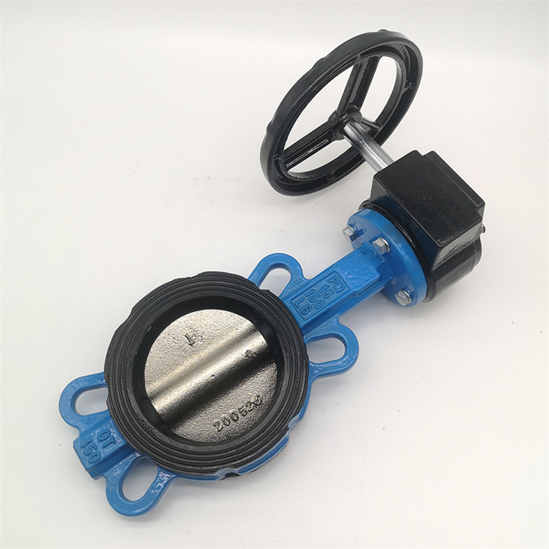 44.蜗轮对夹衬胶蝶阀 D371J-16Q津阀阀门-阿里巴巴