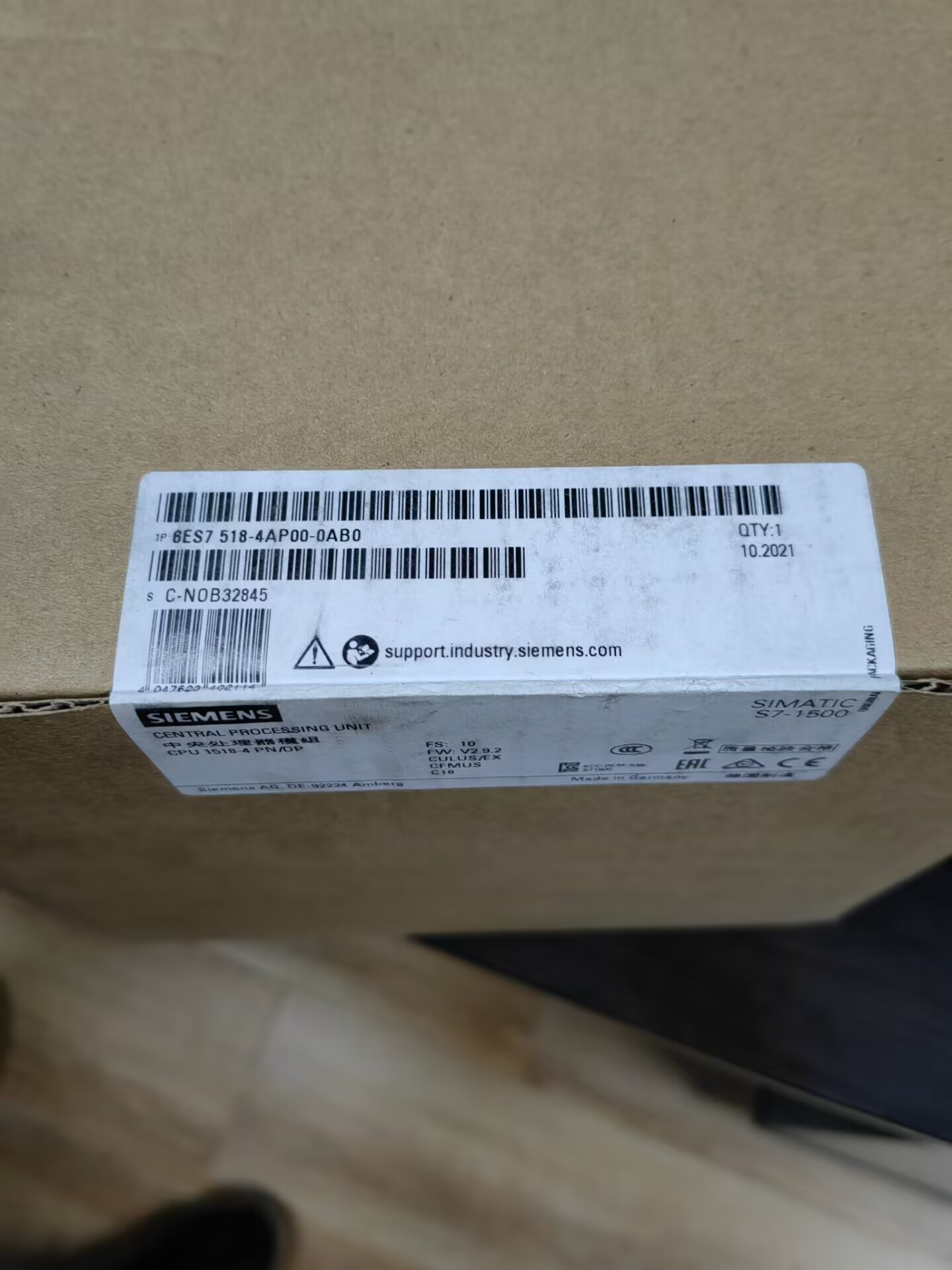 西门子PLC S7-1500 CPU 1511-1 PN 中央处理器6ES7518-4AP00-0AB0-阿里巴巴