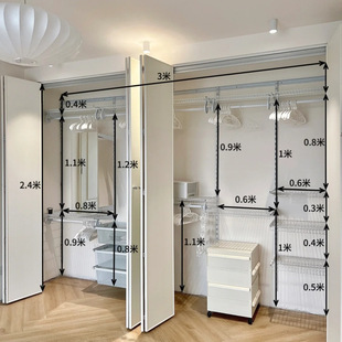 金属衣柜衣帽间开放式衣帽间组装上墙衣柜自制金属衣柜金属框架衣-阿里巴巴