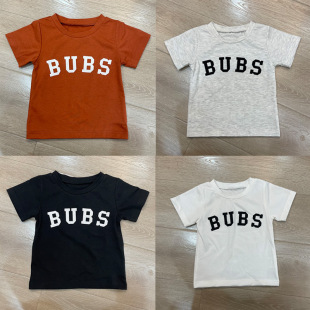 外贸春夏童装T恤新款 BUBS字母印花短袖套头上衣休闲中小童SU2760-阿里巴巴