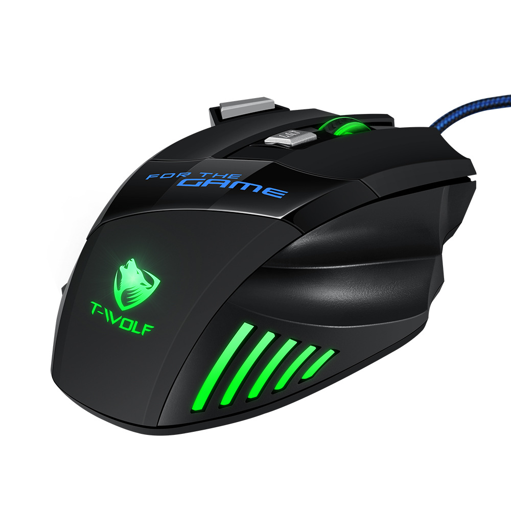 T-WOLF Thunder Wolf M1 Gaming RGB Mischlicht Sieben Tasten ...