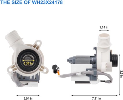 WH23X24178 WH23X28418 B40-3A01 洗衣机排水泵GE排水泵电机120V-阿里巴巴