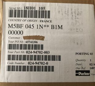 PARKER派克024-94702-003 M5BF 045 1N B1M 00000叶片马达原装 现-阿里巴巴