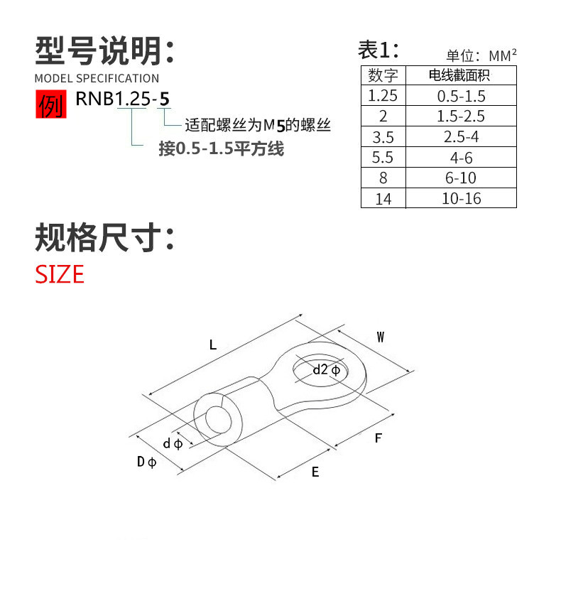 厂家直供 OT型 紫铜裸端子RNB1.25-4厚0.6 0.7 圆型接线端子-阿里巴巴