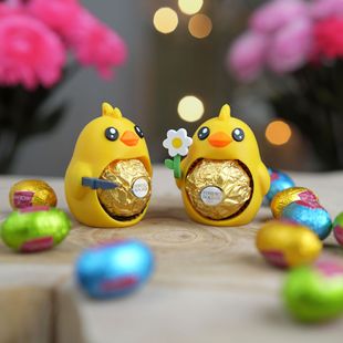 跨境新品 CHUCKY, THE BABY CHICKEN 迷你小黄鸡摆件可放置糖果-阿里巴巴