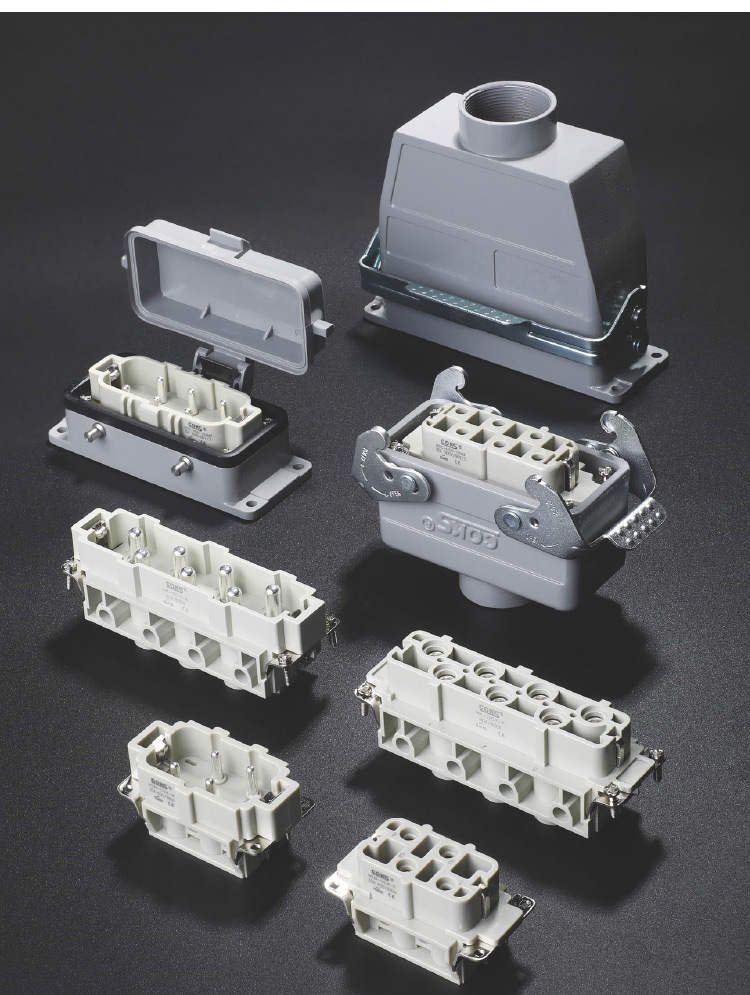矩形HDC-HSB-006重载连接器航空插头插座6针大电流35A重载连接器-阿里巴巴
