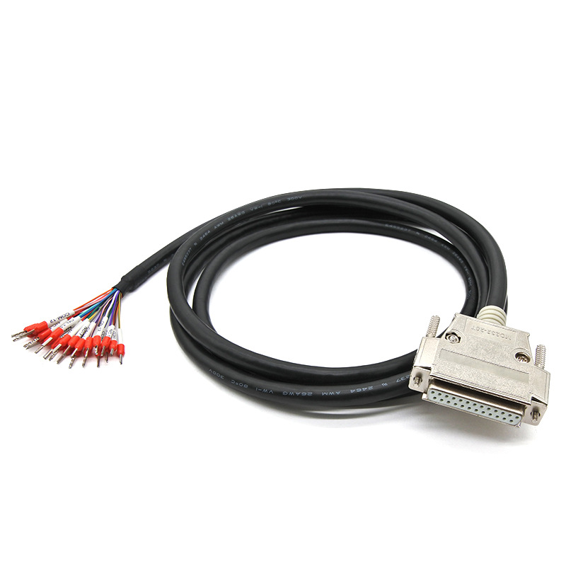 H 工厂定制DB25铁壳 db25金属壳 母头25针白胶芯 连接线工控线-阿里巴巴